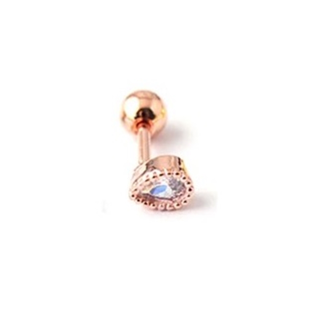 Cercel stud tip piercing, 1 bucata, model picatura de apa, decorat cu ...