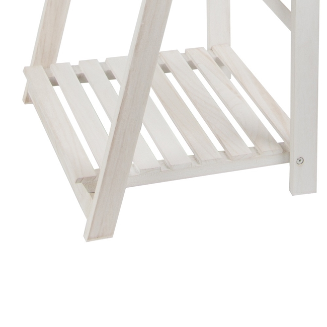 Stand / raft pentru ghivece plate tip etajera de flori cu 4 etaje, Alb