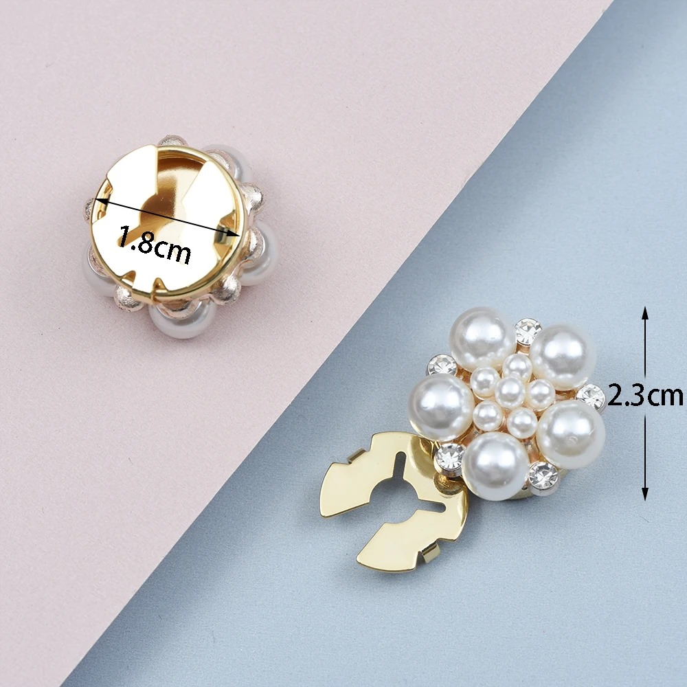 Set 2 brose decorative pentru nasturi, de purtat la camasa, bluza ...
